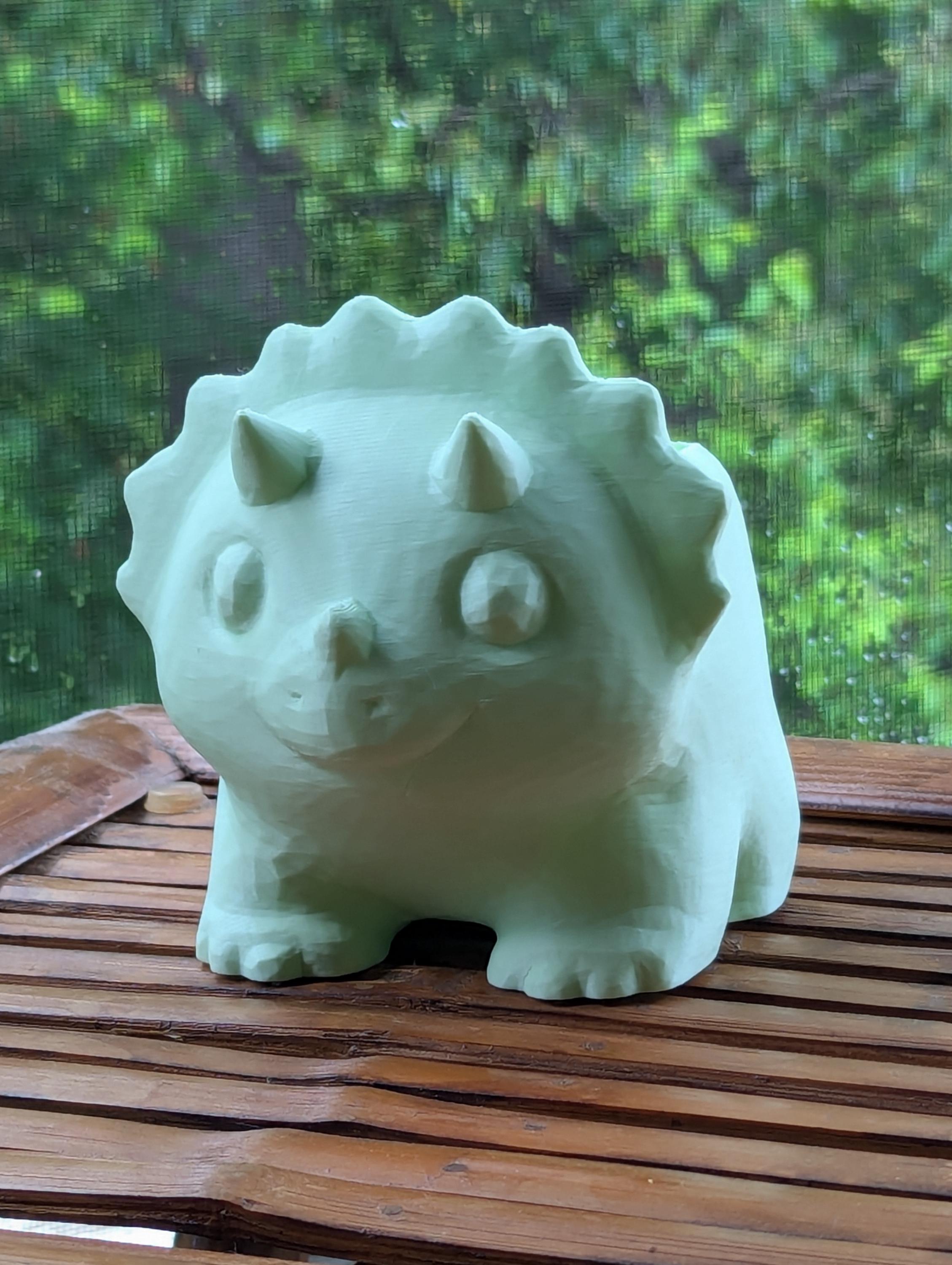Triceratops Dinosaur Planter – Cute 3D Printed Succulent Pot for Desk ...