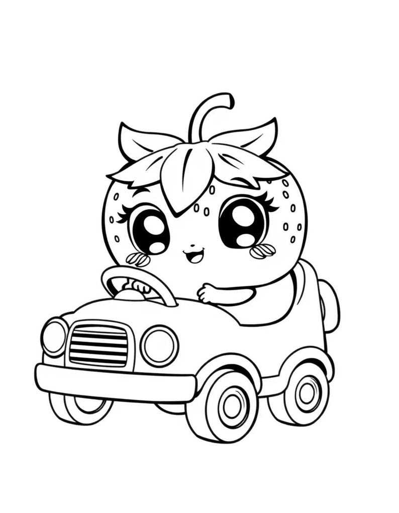 Coloring Pages for Kids – Strawberry Girl, Fun Printable Activity ...