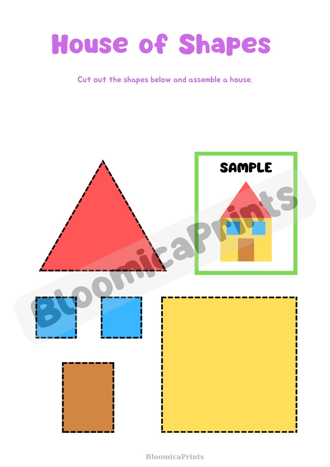 Montessori Cut and Paste Worksheets for Preschool & Kindergarten ...
