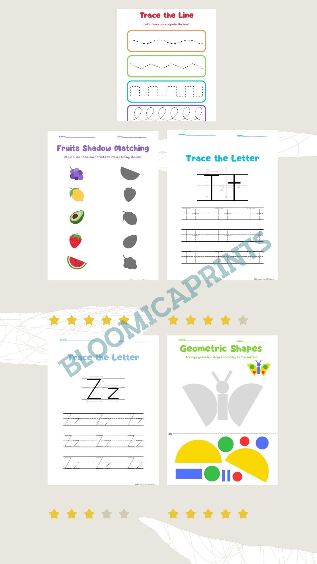 Summer Preschool Kindergarten Activity Packet, Summer Kids Activity ...