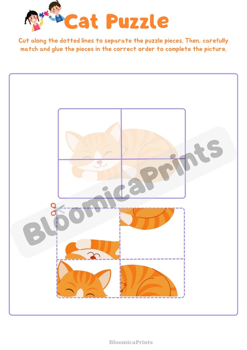 Montessori Cut and Paste Worksheets for Preschool & Kindergarten ...