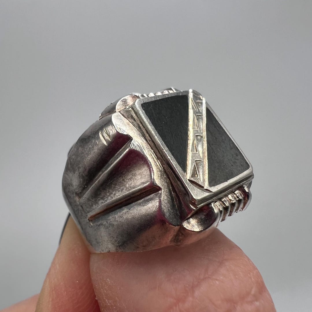 Vintage Old Beautiful USSR Ring Silver 925 Soviet Jewelry Men's Stamp ...
