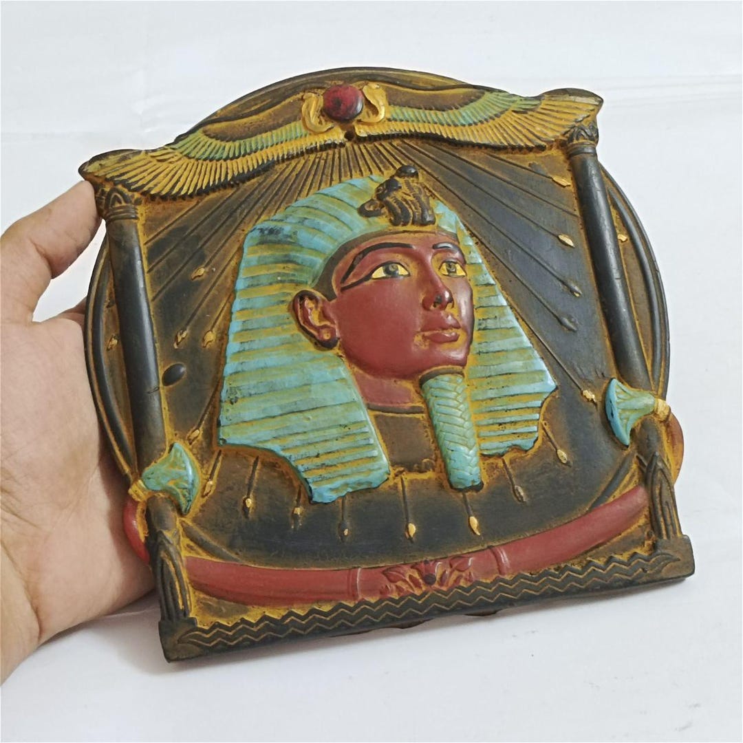 Egyptian Pharaoh Wall Plaque | Ancient Egypt Decor | King Tut Inspired ...