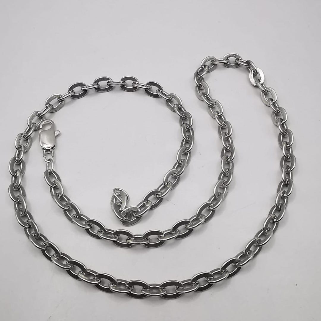 Vintage Sterling Silver Chain Necklace 925 Heavy 30.15g | Chunky Link ...