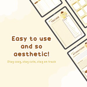 Cute Yellow Digital Planner Kawaii Goodnotes Journal With Daily Weekly ...