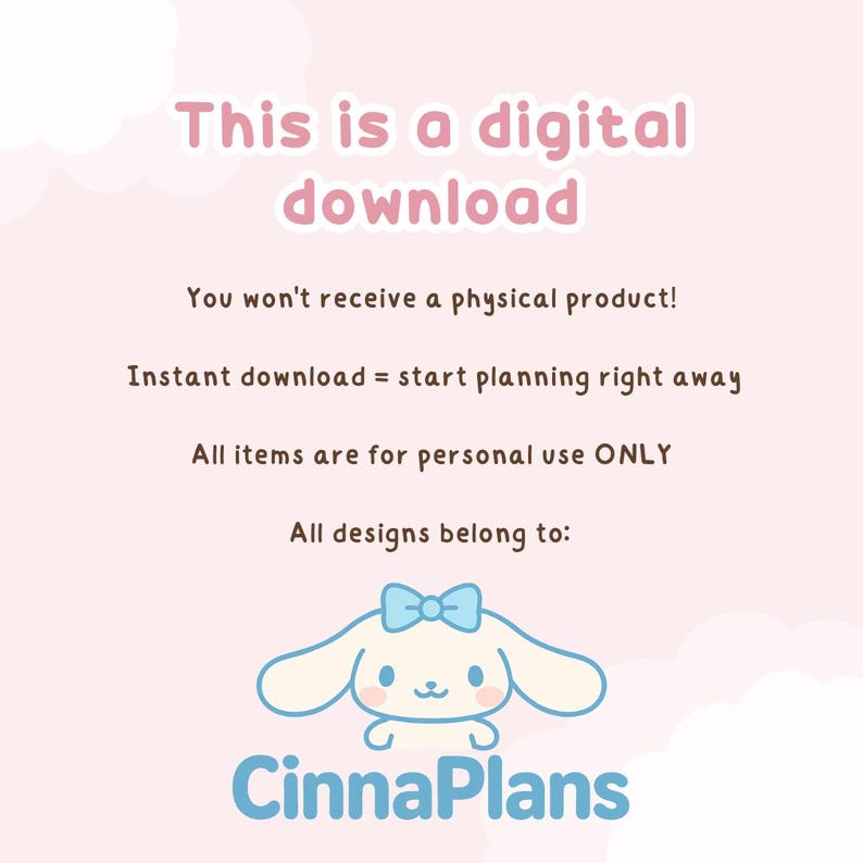 Cute Pink Digital Planner Kawaii Goodnotes Journal With Daily Weekly ...