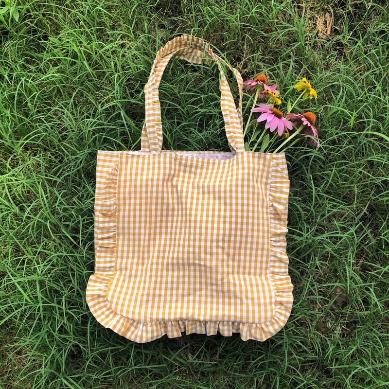 Ruffle Tote Bag - Etsy