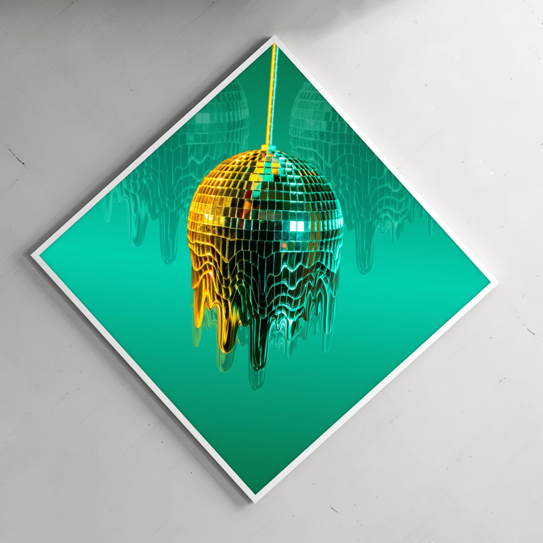 Drip at the Disco Disco Ball Photography Print | Vibrant Pop Art Poster ...
