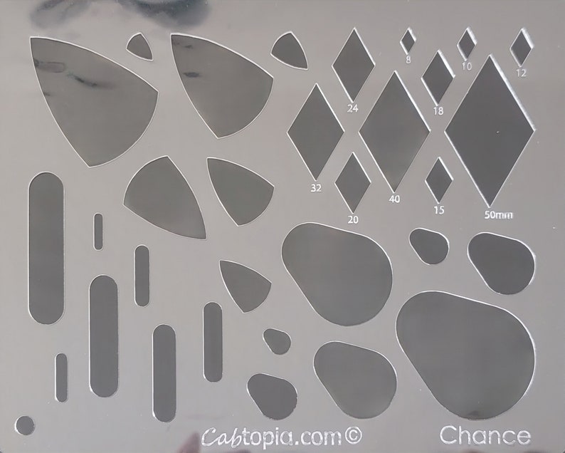 Chance Cabtopia Crystal Clear Template, Cabochon, Lapidary, Jewelry ...