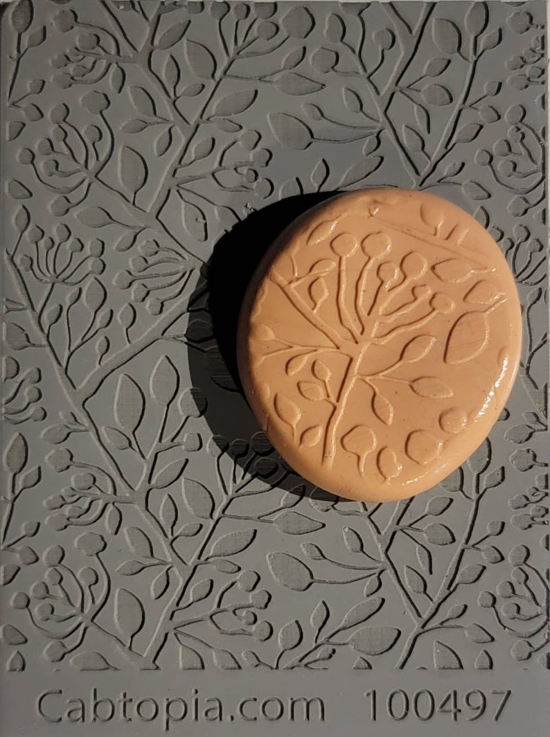 Cabtopia| Branches of Flowers | Texture Mat for Clay| Clay Pattern ...