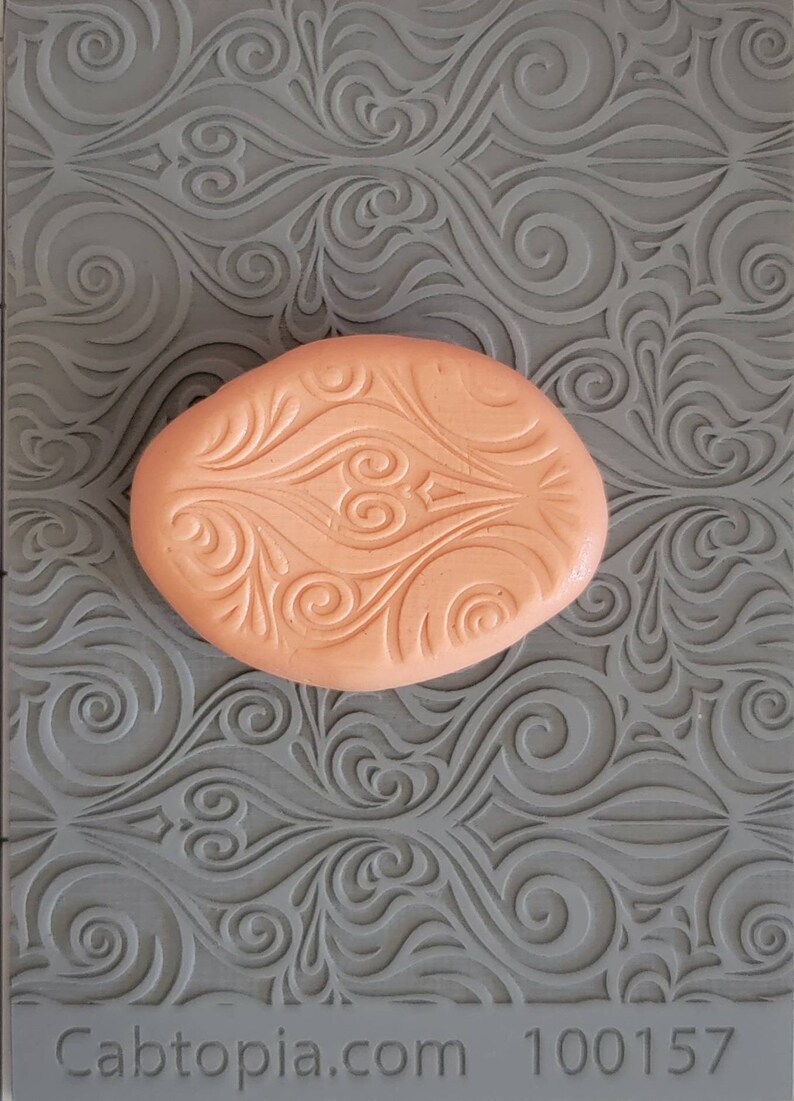 Cabtopia Baroque Pattern Texture Mat for Polymer Clay Clay - Etsy
