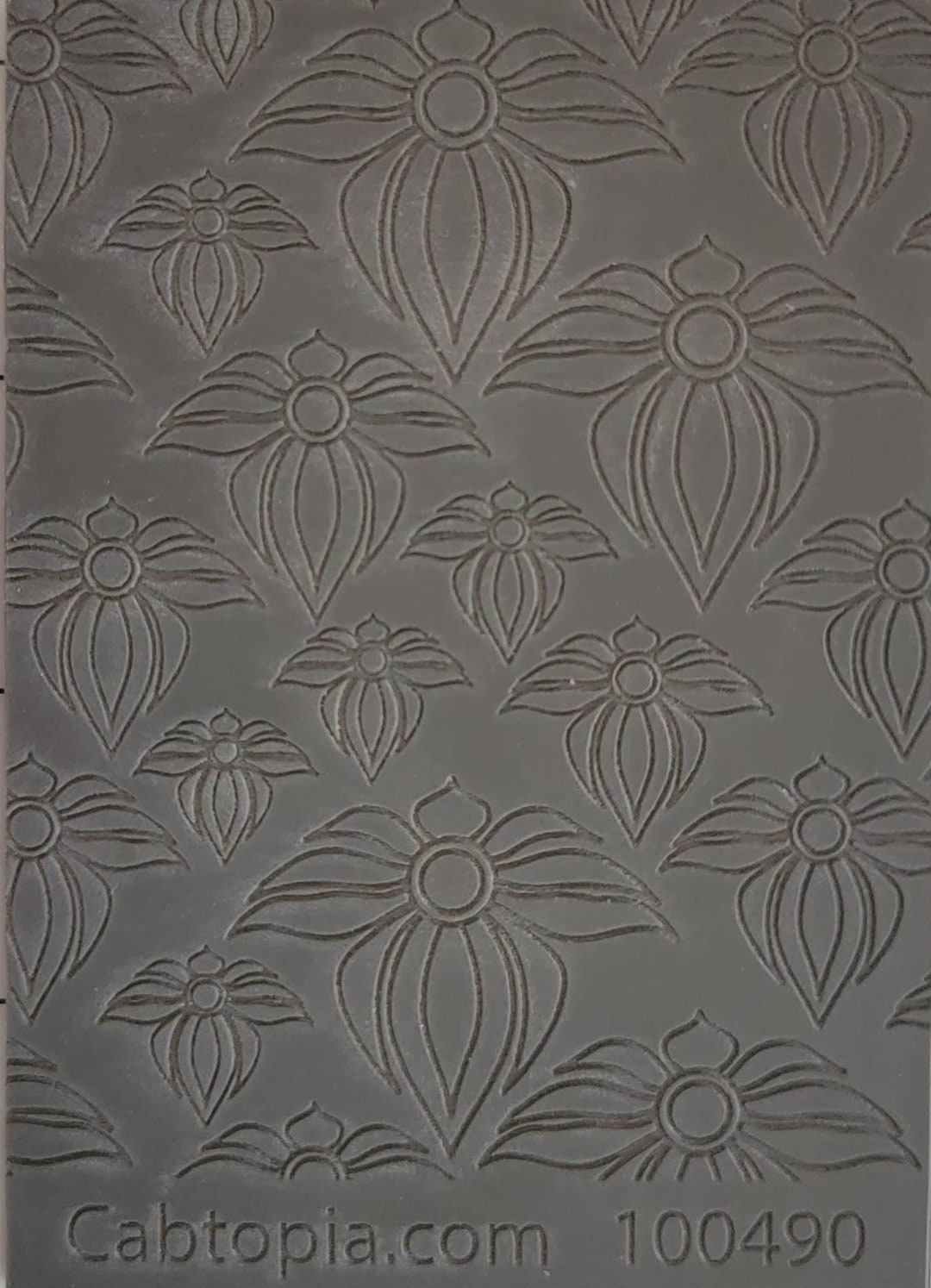Cabtopia| Stylized Orchid | Texture Mat for Clay| Clay Pattern Stamps ...
