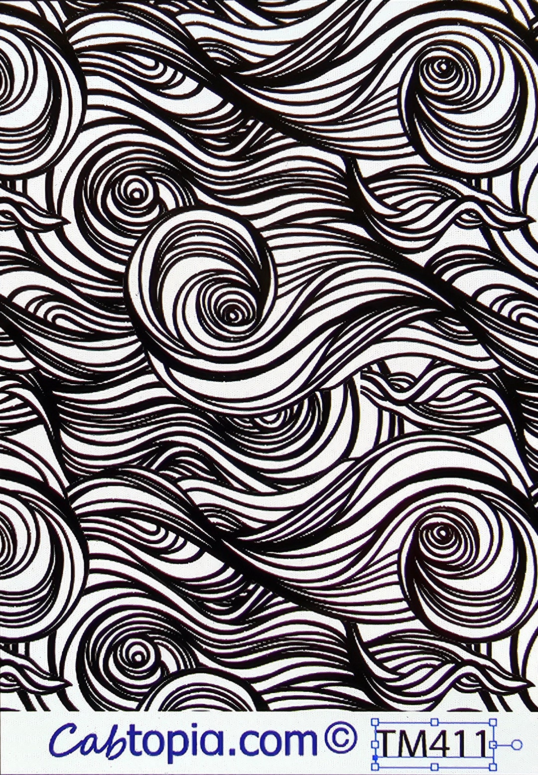 Cabtopia | Zen-wind Pattern | Texture Mat for Clay| Clay Pattern Stamps ...