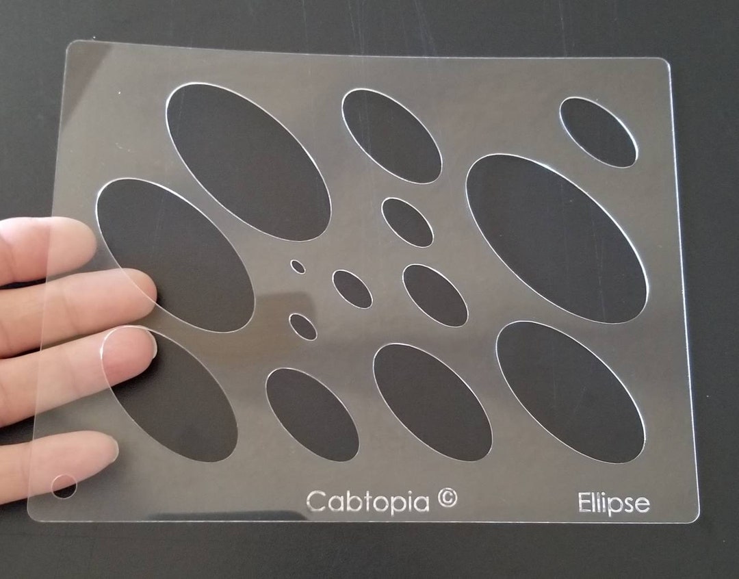 Ellipse Crystal Clear Template, Cabochon, Lapidary, Jewelry - Etsy