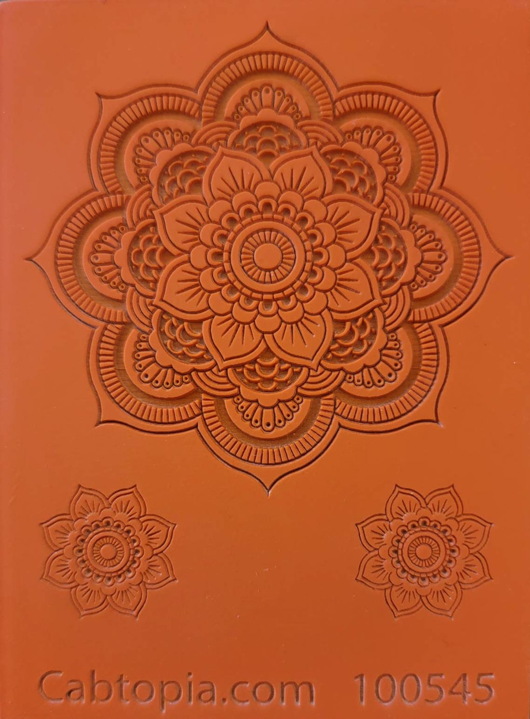Cabtopia| Mandala |~3x4 in Texture Mat for Clay| Clay Pattern Stamps ...