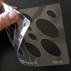 Ellipse Crystal Clear Template, Cabochon, Lapidary, Jewelry - Etsy