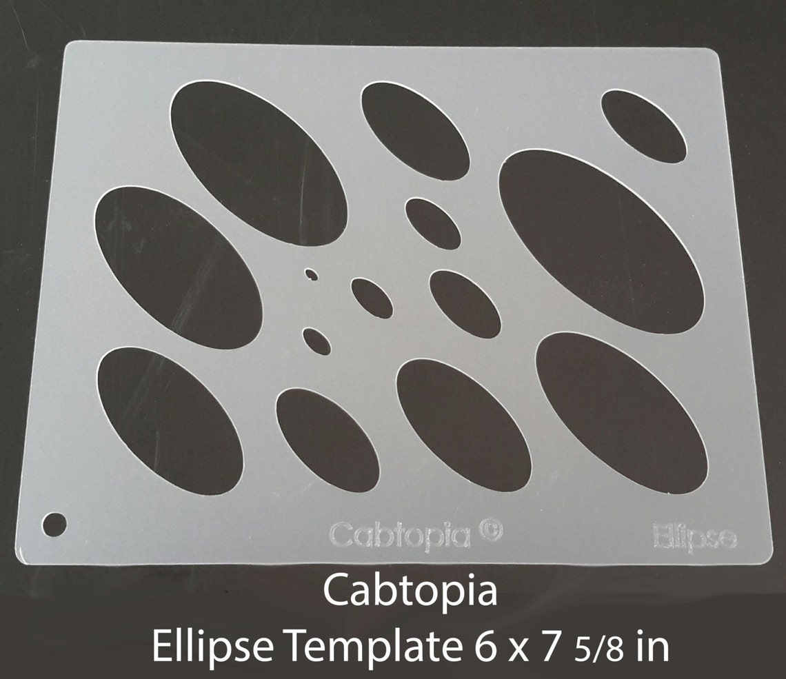 Ellipse Crystal Clear Template, Cabochon, Lapidary, Jewelry - Etsy