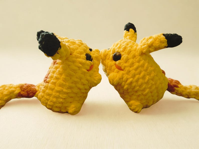 No-sew Chunkachu Crochet Pattern Poke Squishy Amigurumi Electric Mouse ...
