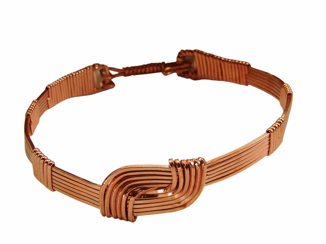 Pure Copper Wire Wrapped Hug Bracelet Unisex, Copper Bracelet - Etsy