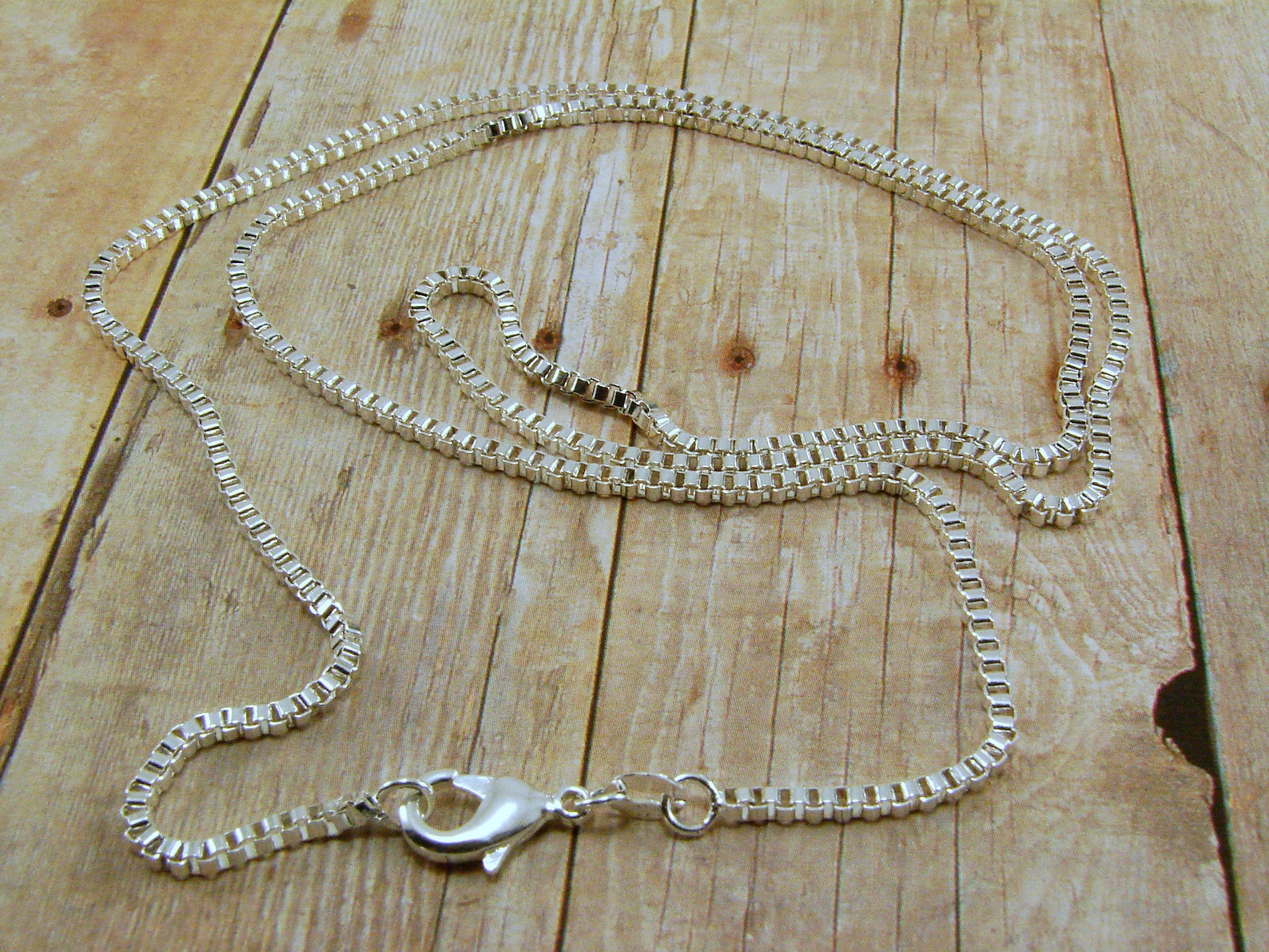 Sterling Silver Box Chain Pendant Chain 16 Inches 18 - Etsy