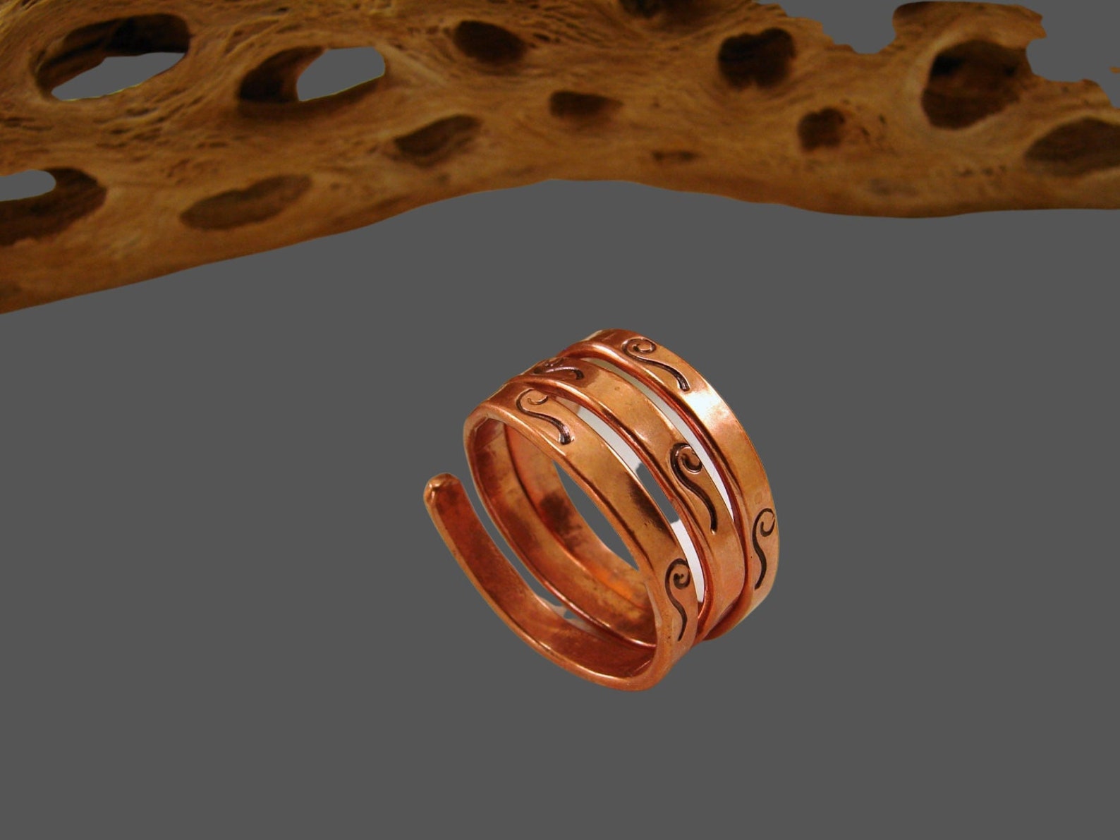 Hand Textured Copper Ring Any Size Hand Stamped Copper - Etsy