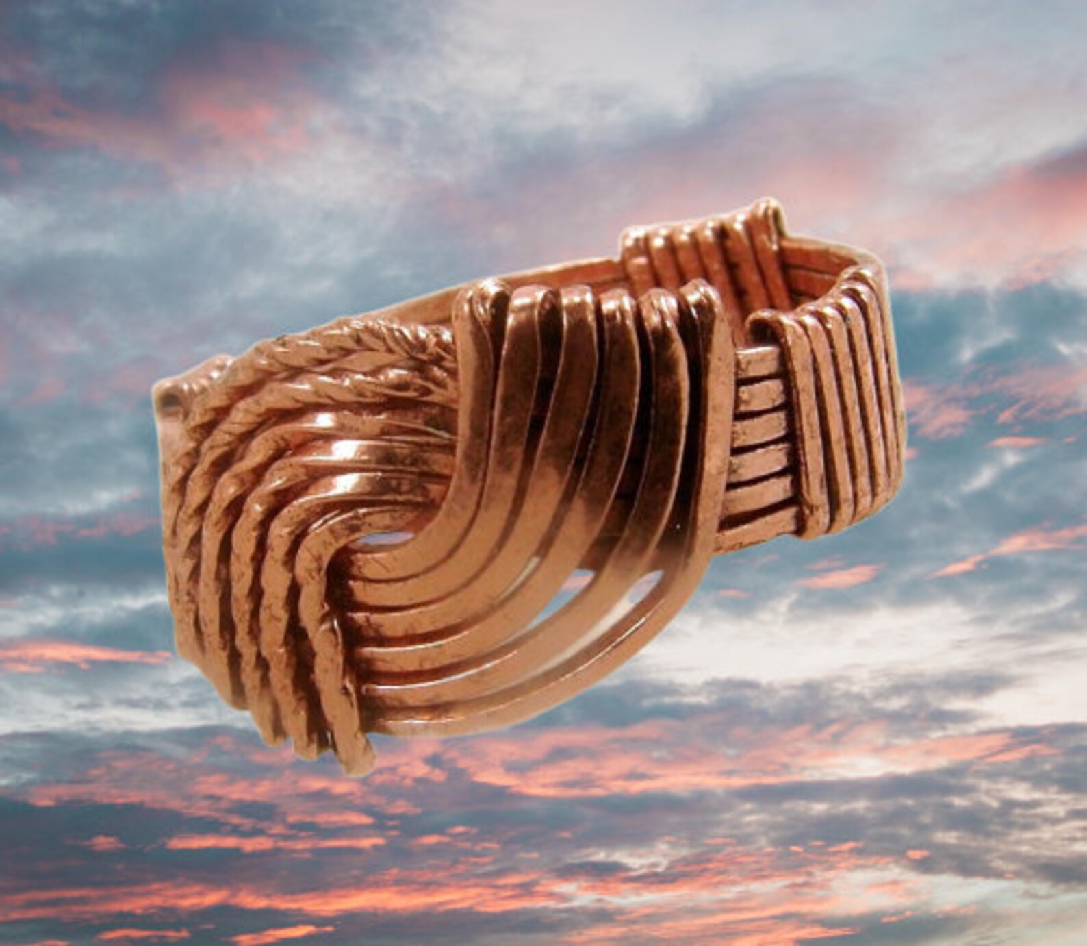 Copper Wire Wrapped Hug Ring Copper Hug Ring Copper Ring - Etsy