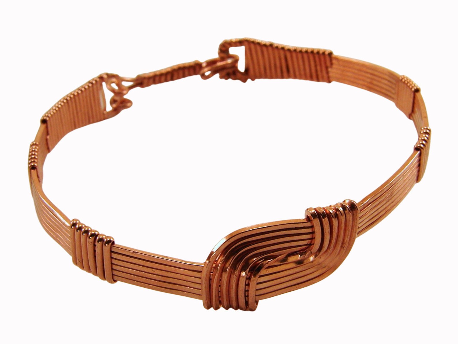 Pure Copper Wire Wrapped Hug Bracelet Unisex Copper - Etsy