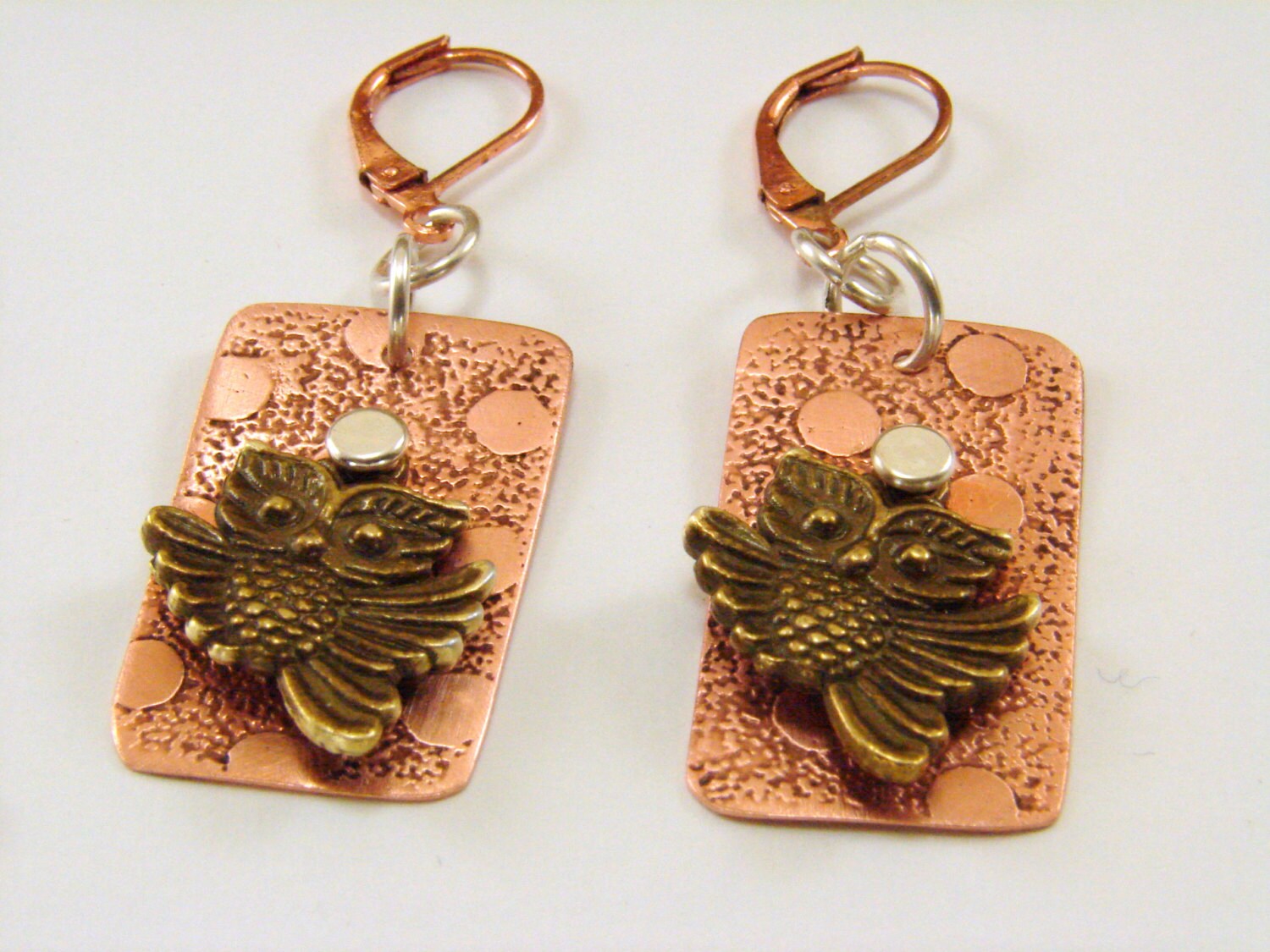 Mixed Metals Copper Antique Brass Silver Riveted Owl to - Etsy