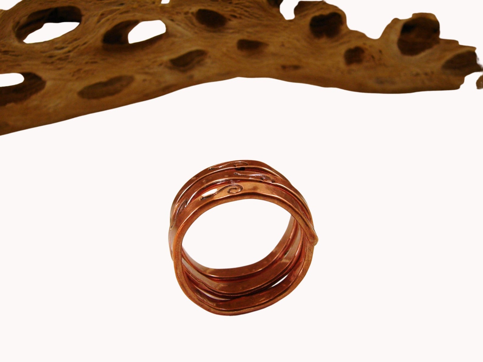 Hand Textured Copper Ring Any Size Hand Stamped Copper | Etsy