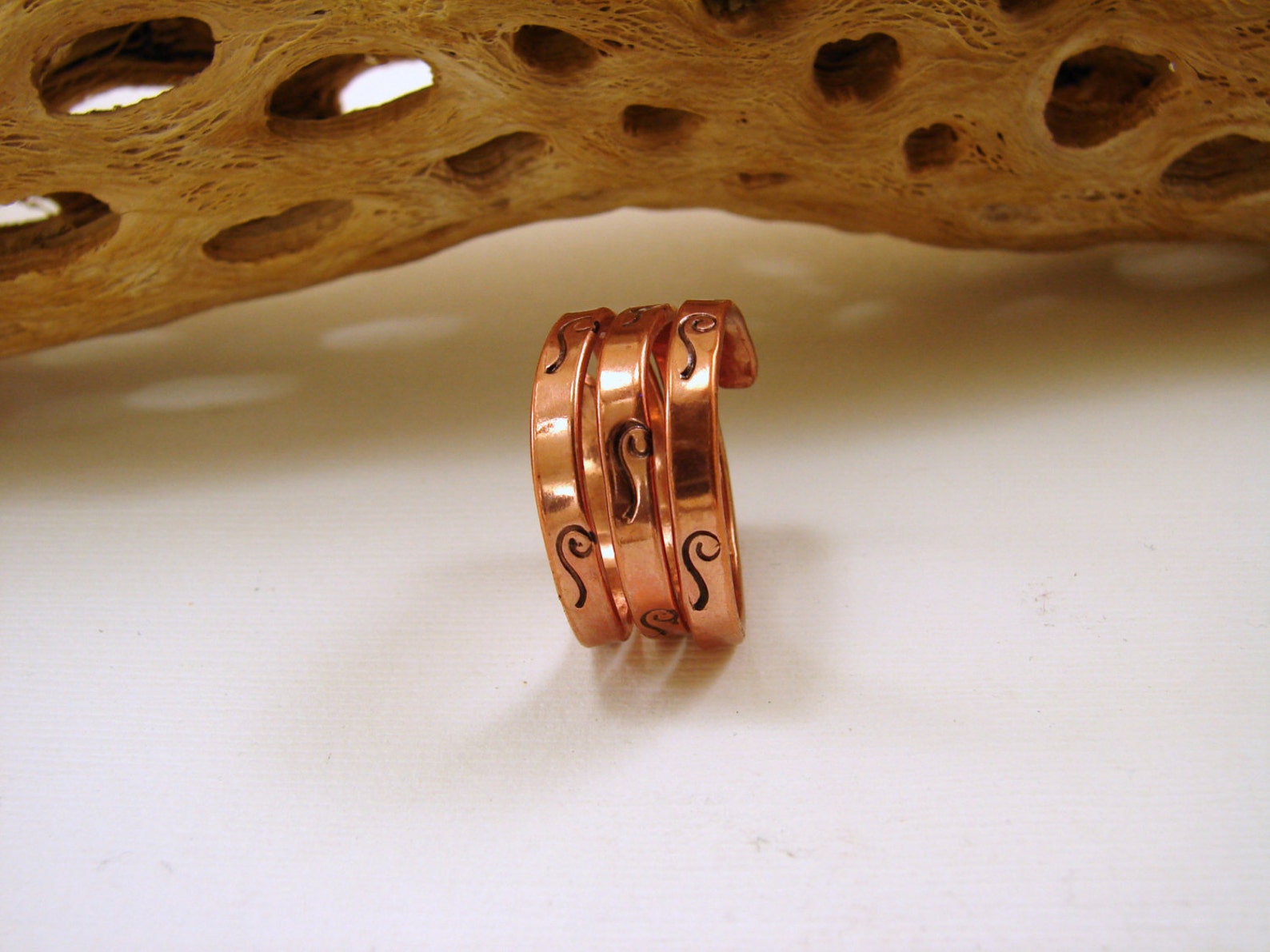 Hand Textured Copper Ring Any Size Hand Stamped Copper - Etsy