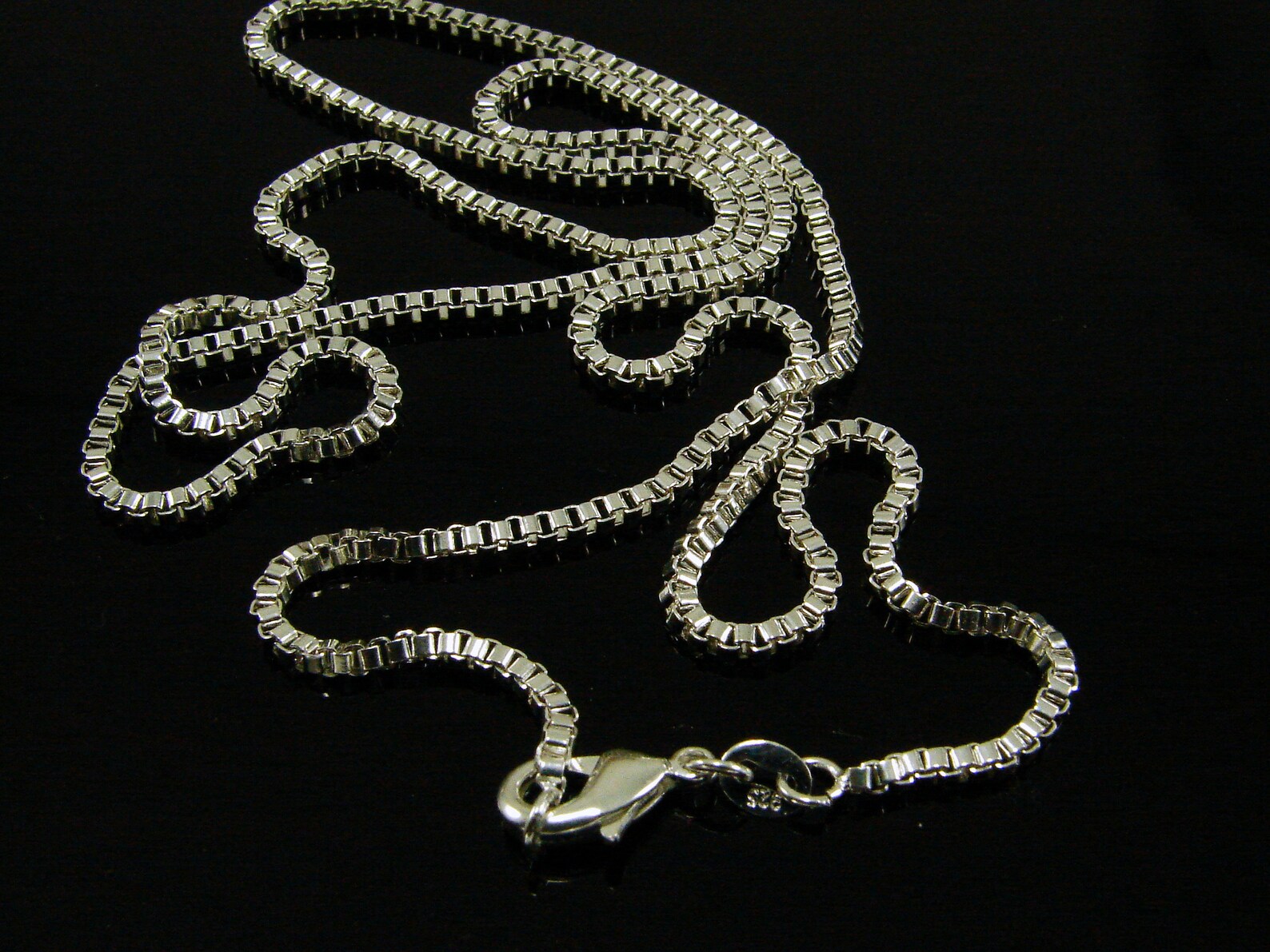 Sterling Silver Box Chain Pendant Chain 16 Inches 18 | Etsy