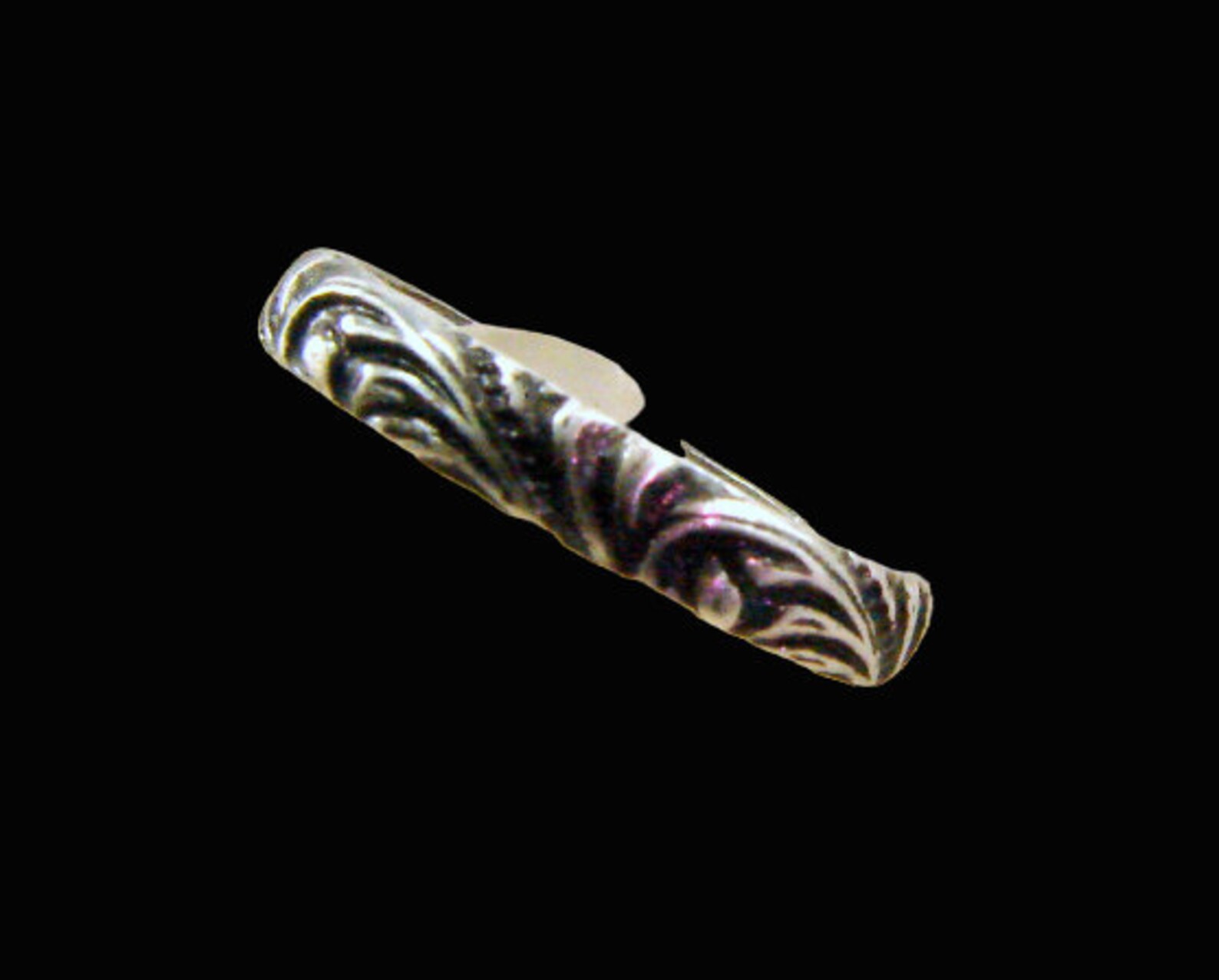 Sterling Silver Pattern Toe Ring or Band Ring oxidized - Etsy