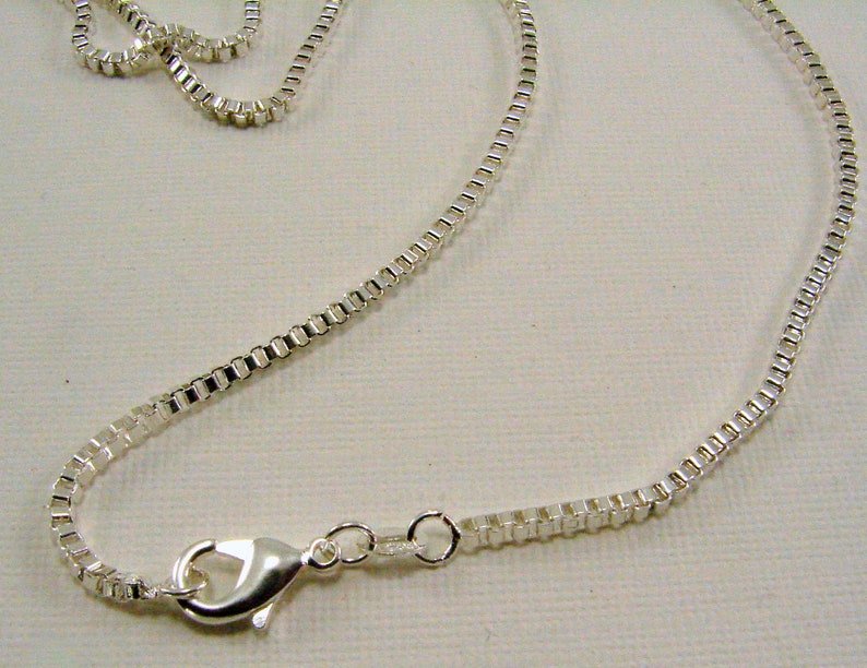 Sterling Silver Box Chain Pendant Chain 16 Inches 18 - Etsy