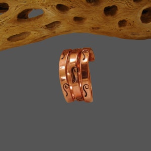 Hand Textured Copper Ring Any Size Hand Stamped Copper - Etsy