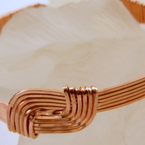 Pure Copper Wire Wrapped Hug Bracelet Unisex, Copper Bracelet - Etsy