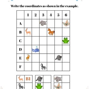 Printable Logic and Coding Games for Kids | Coordinate Grid Worksheets ...