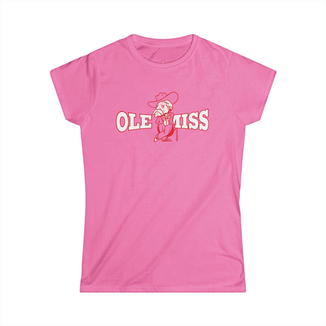 Colonel Reb Ole Miss Pink T-shirt - Etsy