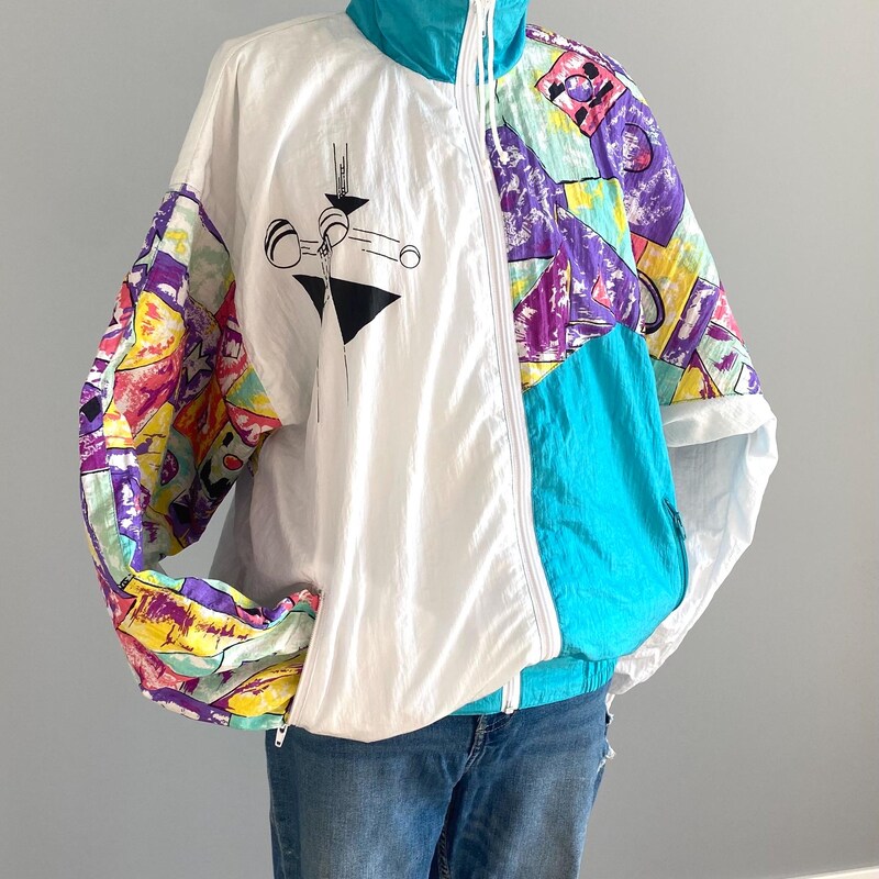 Neon Windbreaker - Etsy