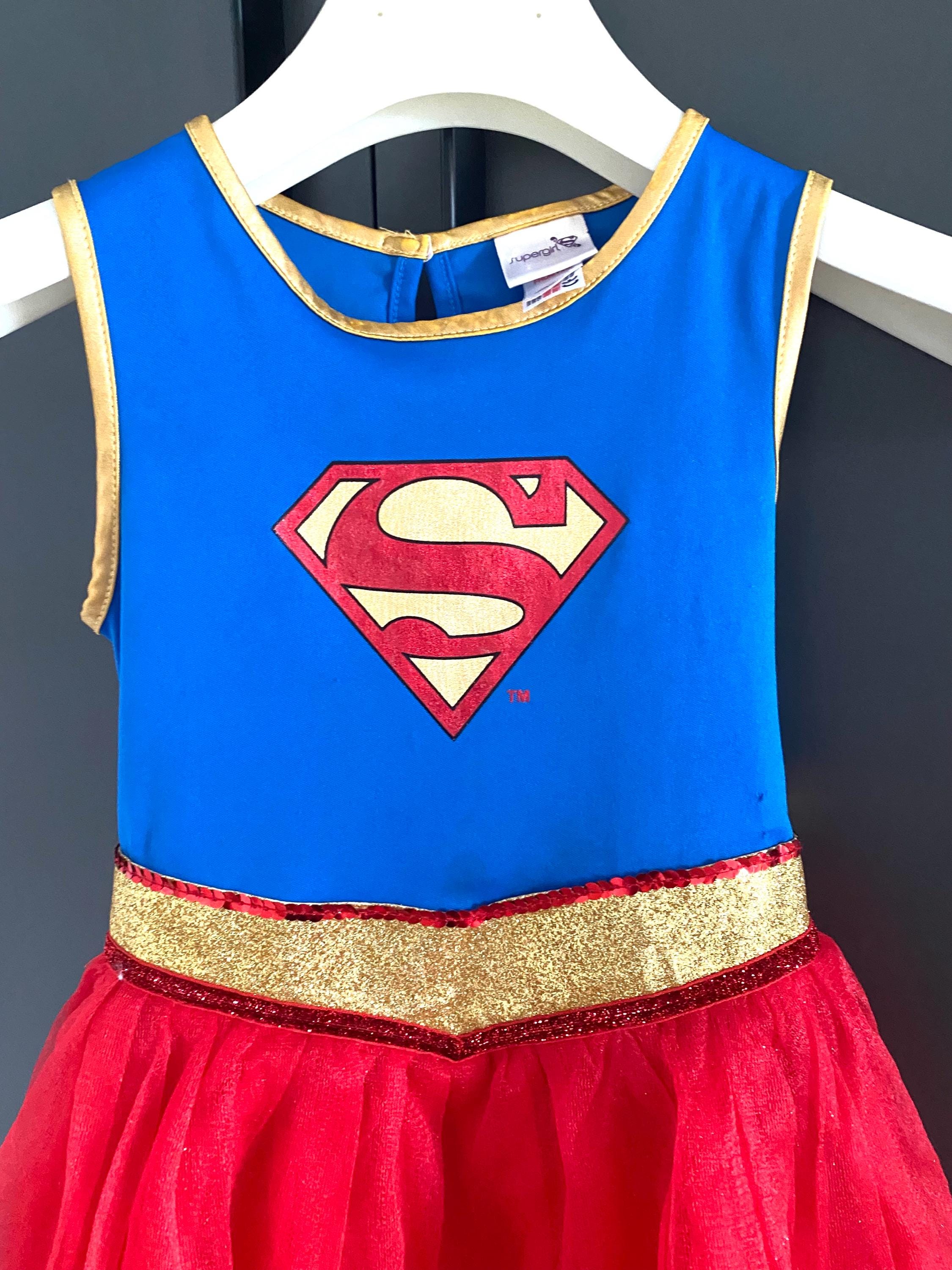 Superheroine Costume Supergirl Dress Superhero Birthday Costume Dress ...