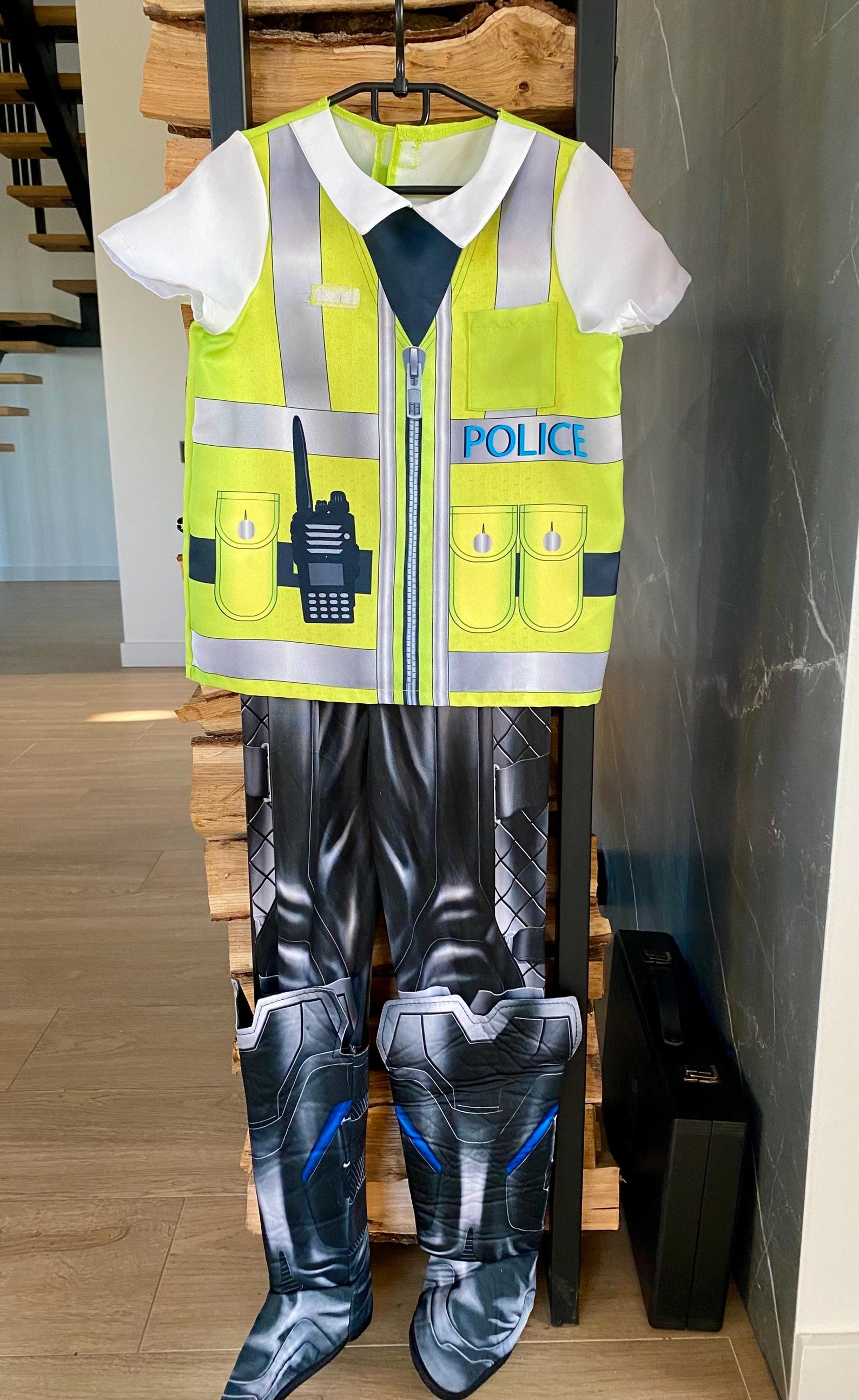 Kids’ Police Officer Costume – Jacket, Pants With Attached Boots – Age ...