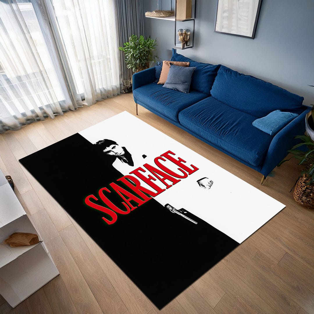 Scarface Movie Rug: Tony Montana Design, Non-slip Living Room Decor - Etsy