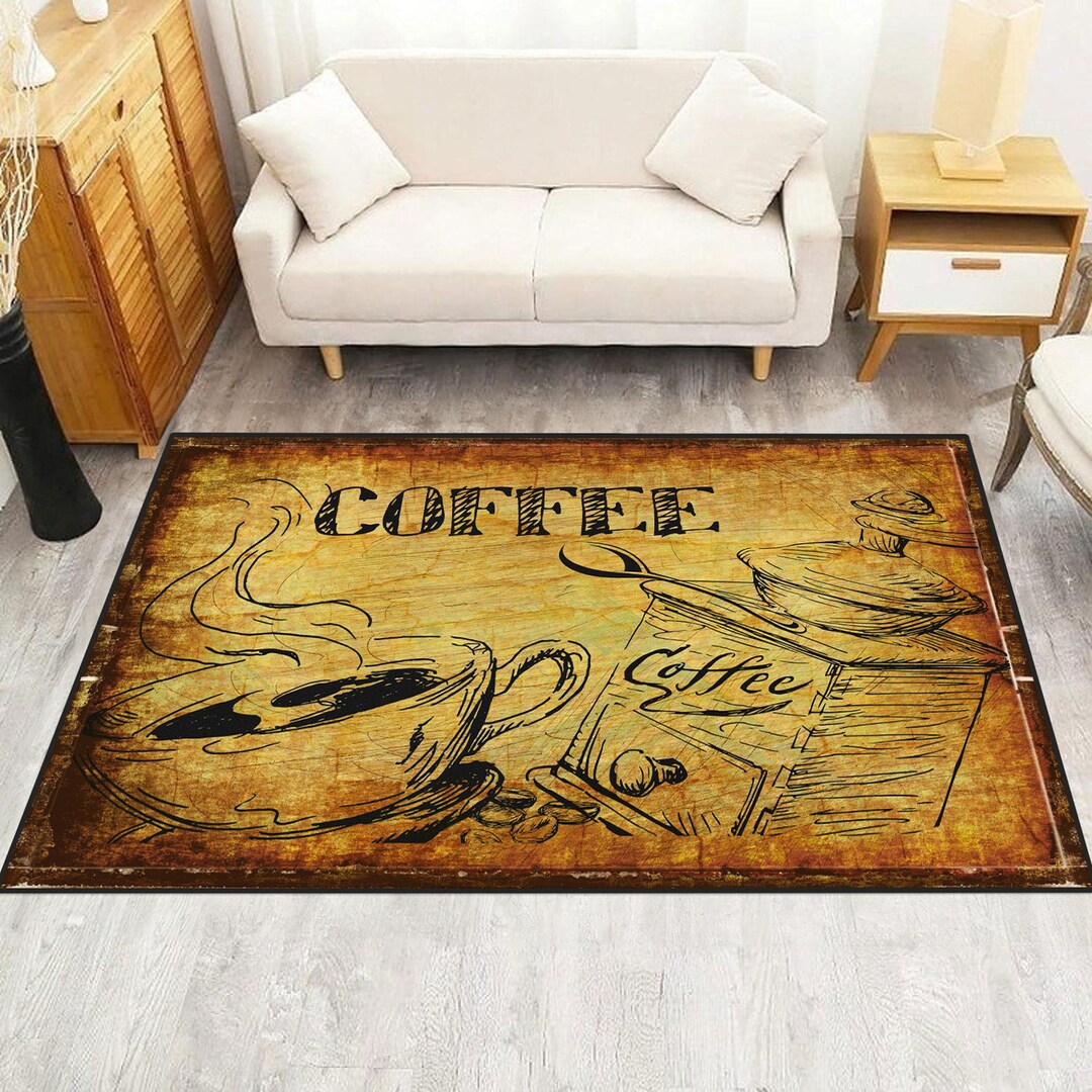 Coffee Themed Kitchen Rugs