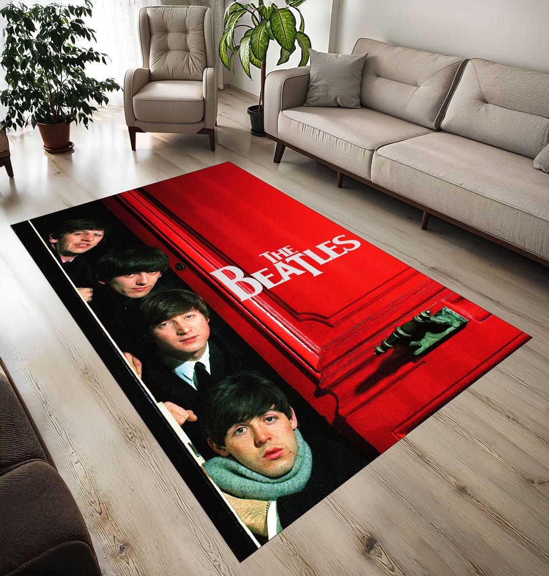 The Beatles Area Rug: Modern Music Room Decor - Etsy