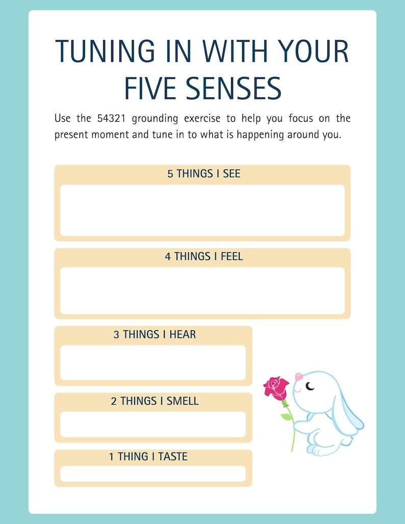 Kids Gratitude Journal Printable, Kids Mindfulness Worksheet Download ...