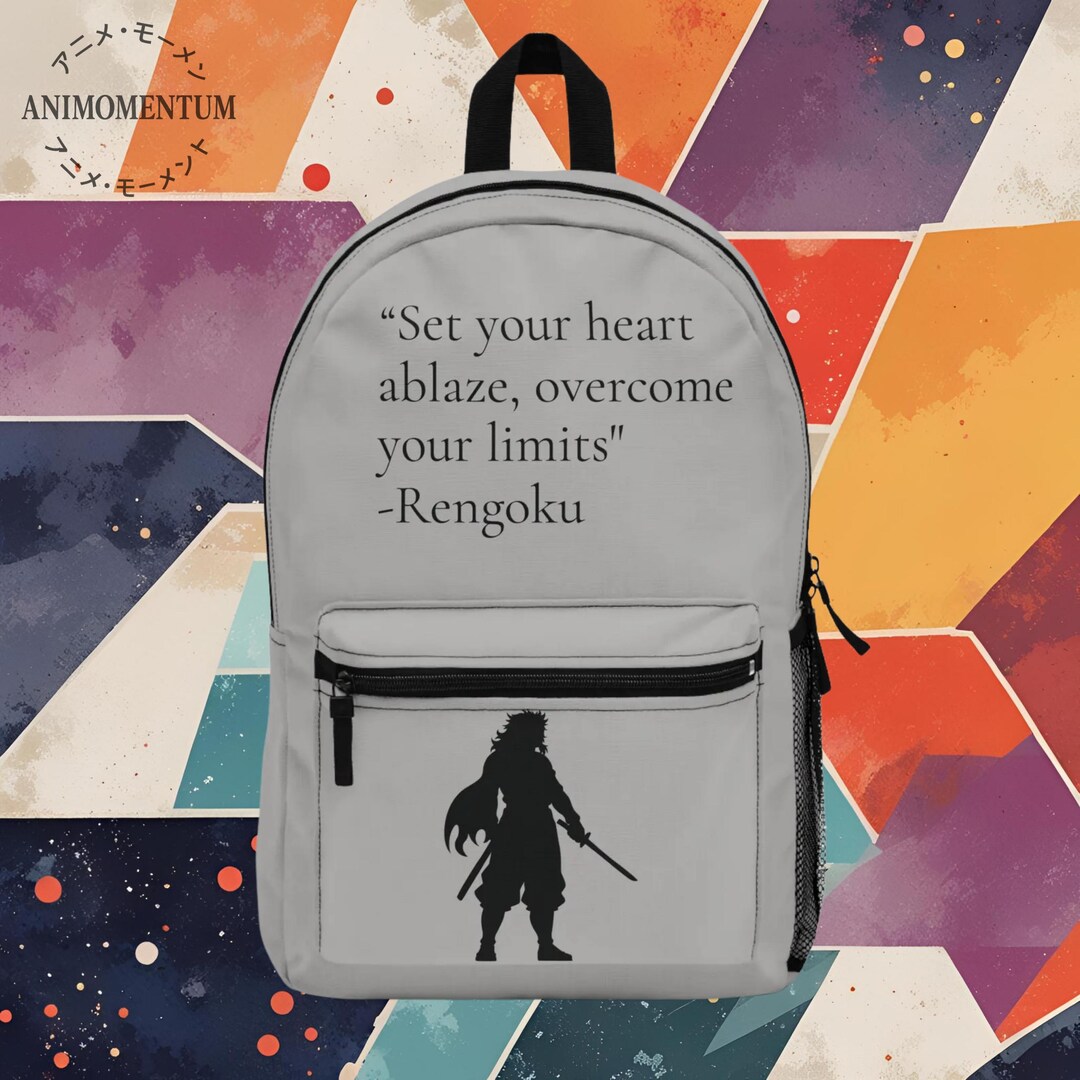 Rengoku Demon Slayer Design, School Bag, Travel Backpack, Anime Gear ...
