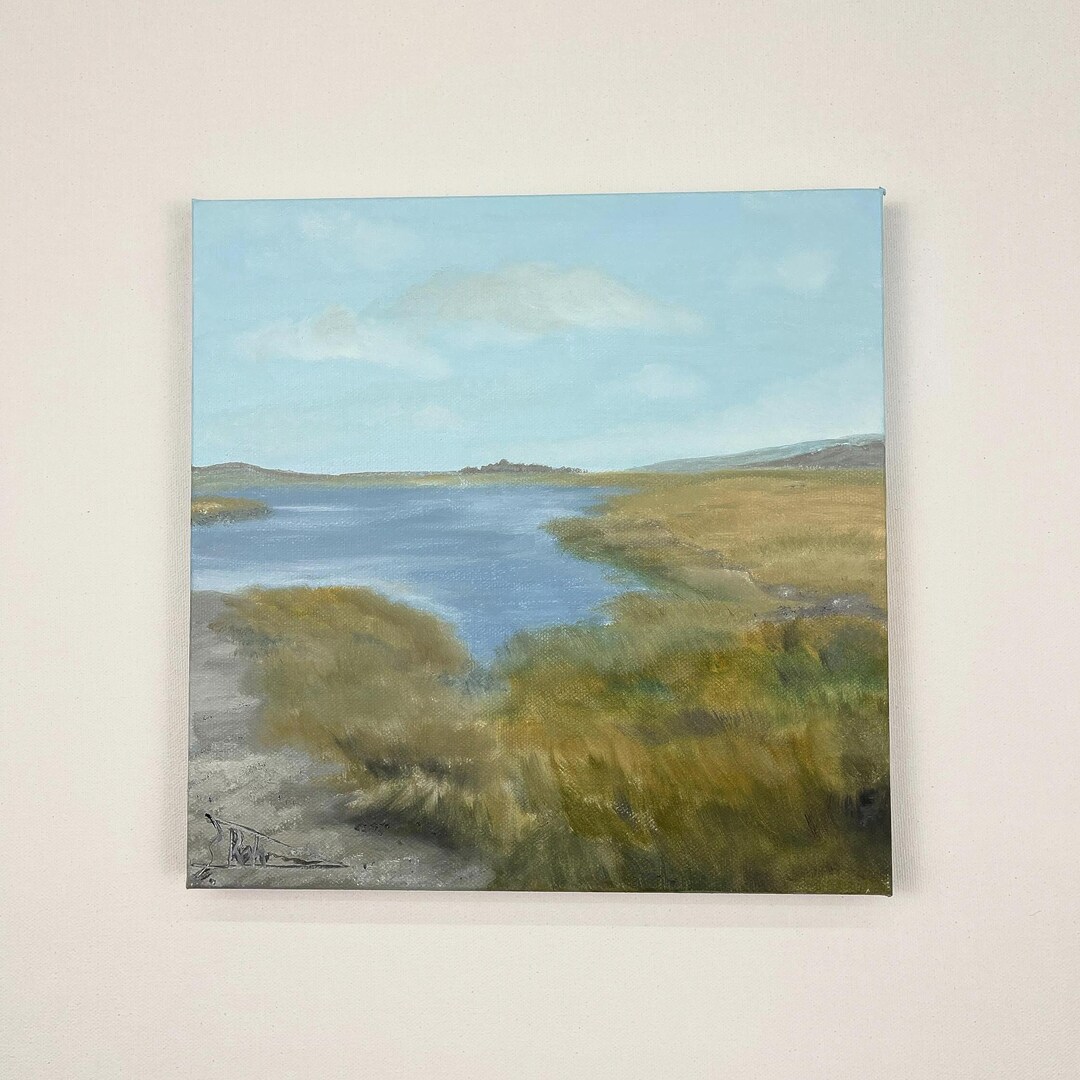 Original Oil Painting on Canvas "peaceful Marsh" Cape Cod Massachusetts ...