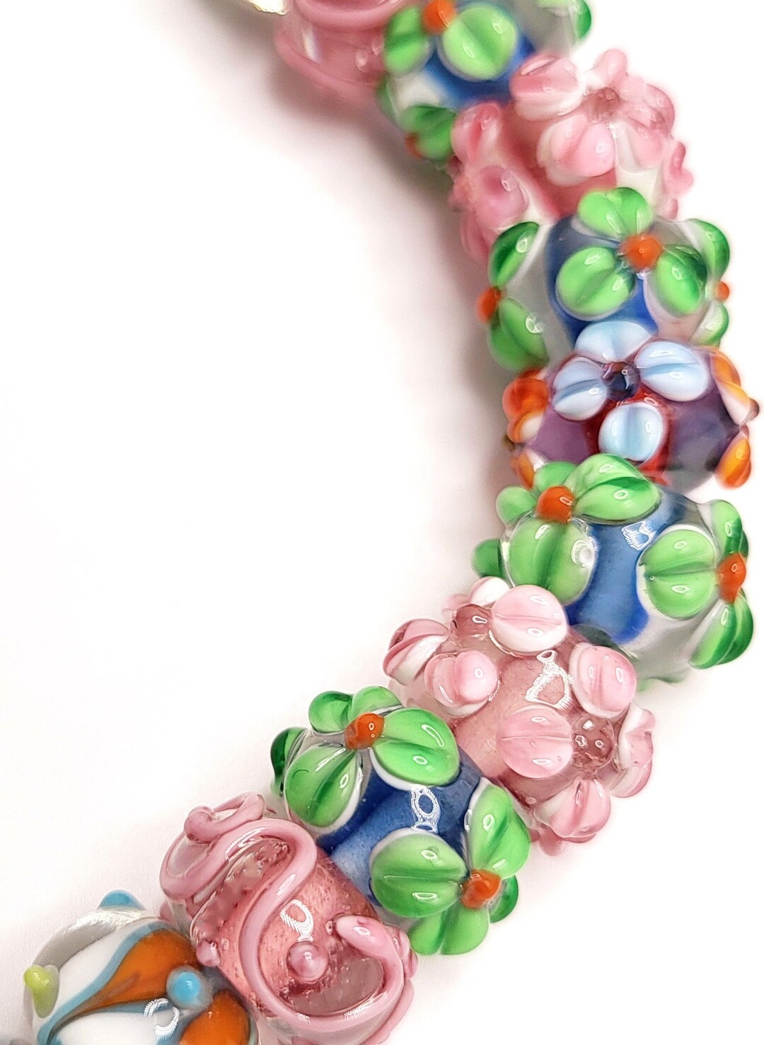 NEW Pretty Shades Multi Variety of Designs Red Lamp Work Glass Bead ...