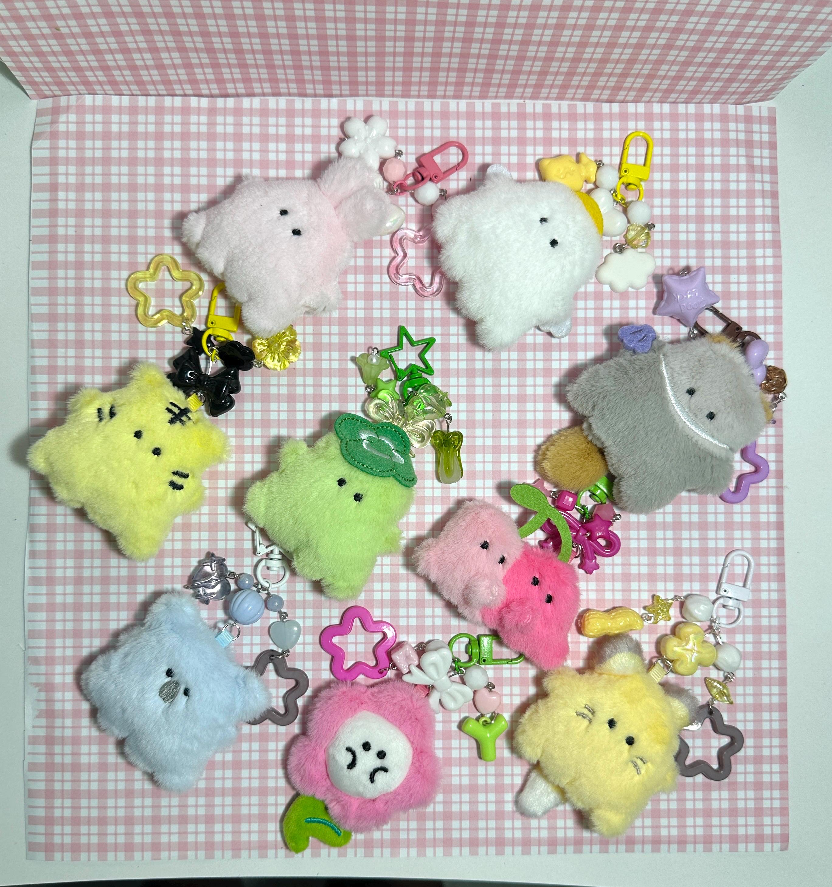 Matching Couples/friends Magnetic Plush Gatchapon Trinket Beaded Charm ...