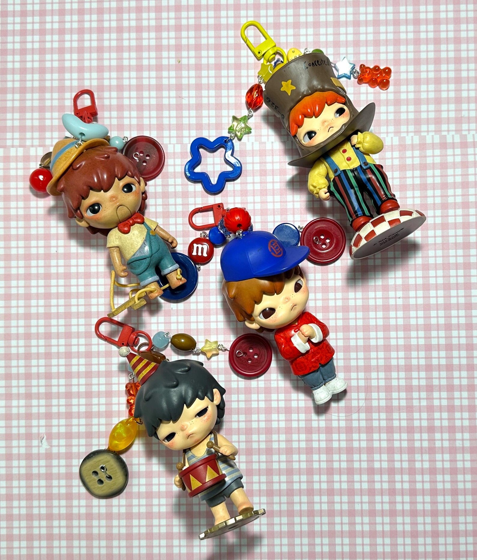 Hirono Figure Beaded Charm Keychains - Etsy