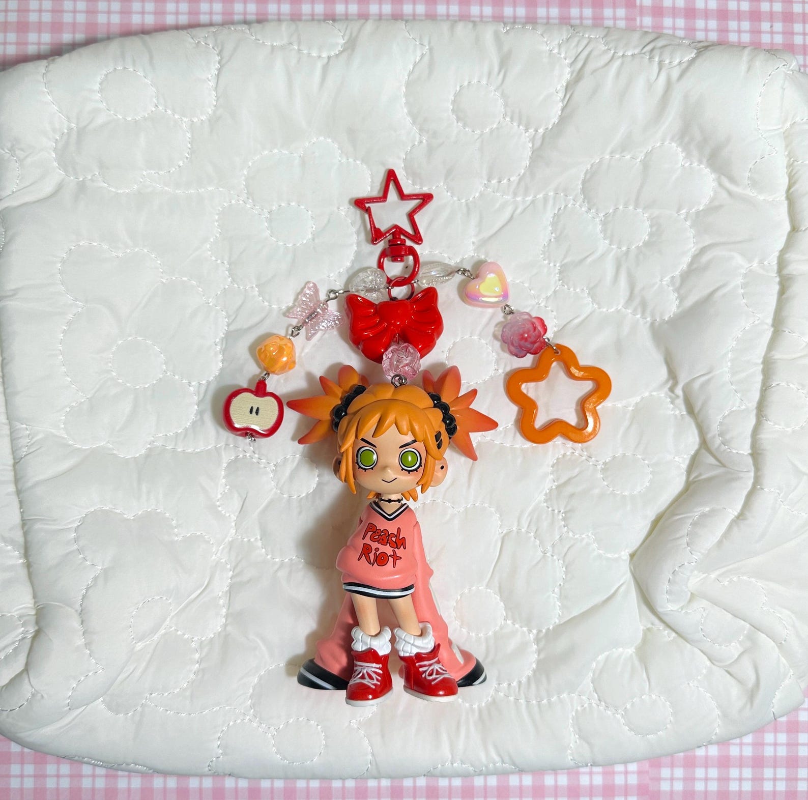 Lil Peach Riot Loading! Series Figure Beaded Charm Keychains - Etsy